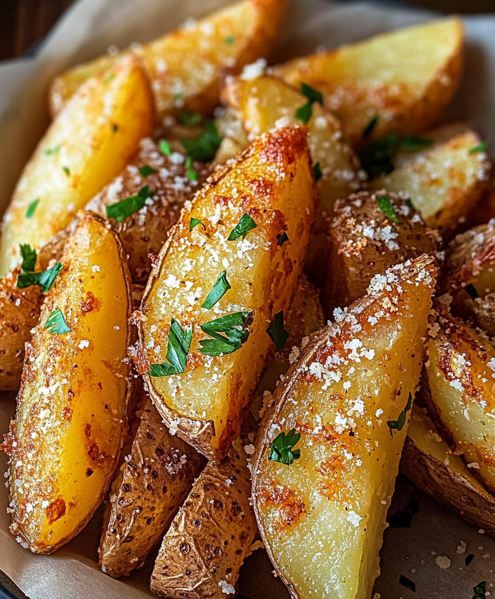 Baked Garlic Parmesan Potato Wedges