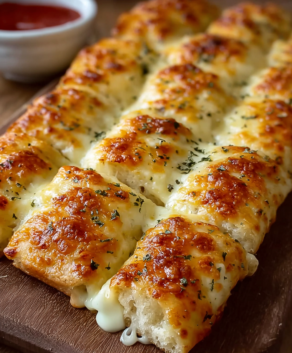 Homemade Cheesy Breadsticks (Soft, Buttery & So Cheesy!)