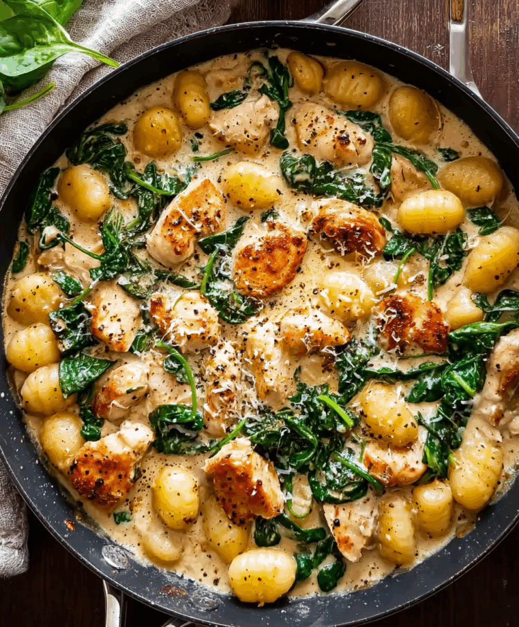 Creamy Garlic Chicken Gnocchi Skillet