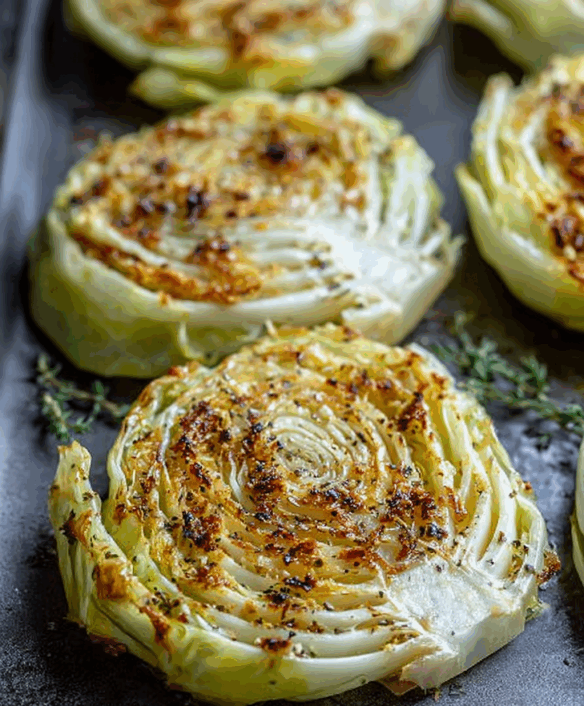Crispy Roasted Cabbage Steaks (Oven + Air Fryer)