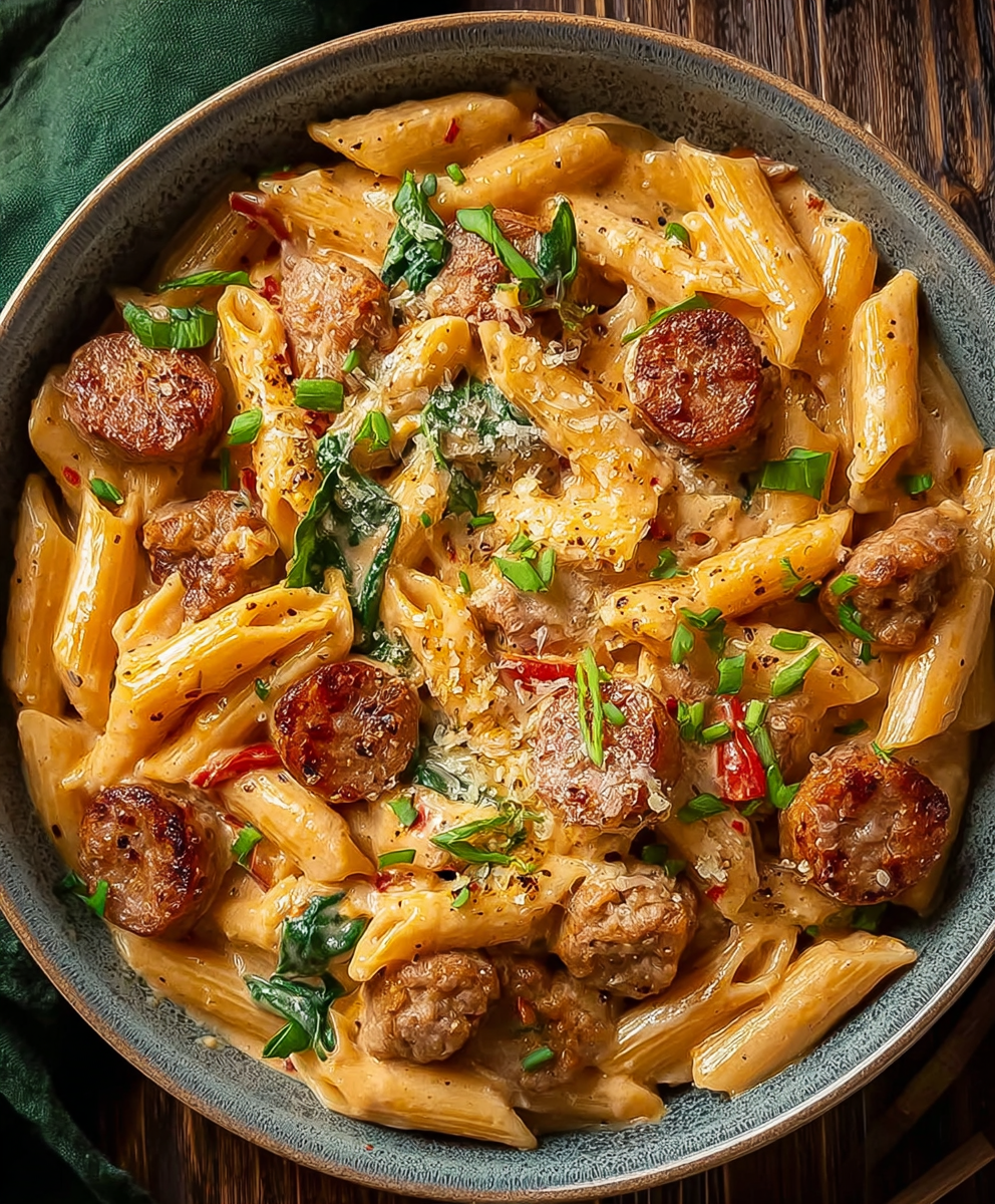 One-Pot Creamy Cajun Sausage Pasta (30-Minute Meal)