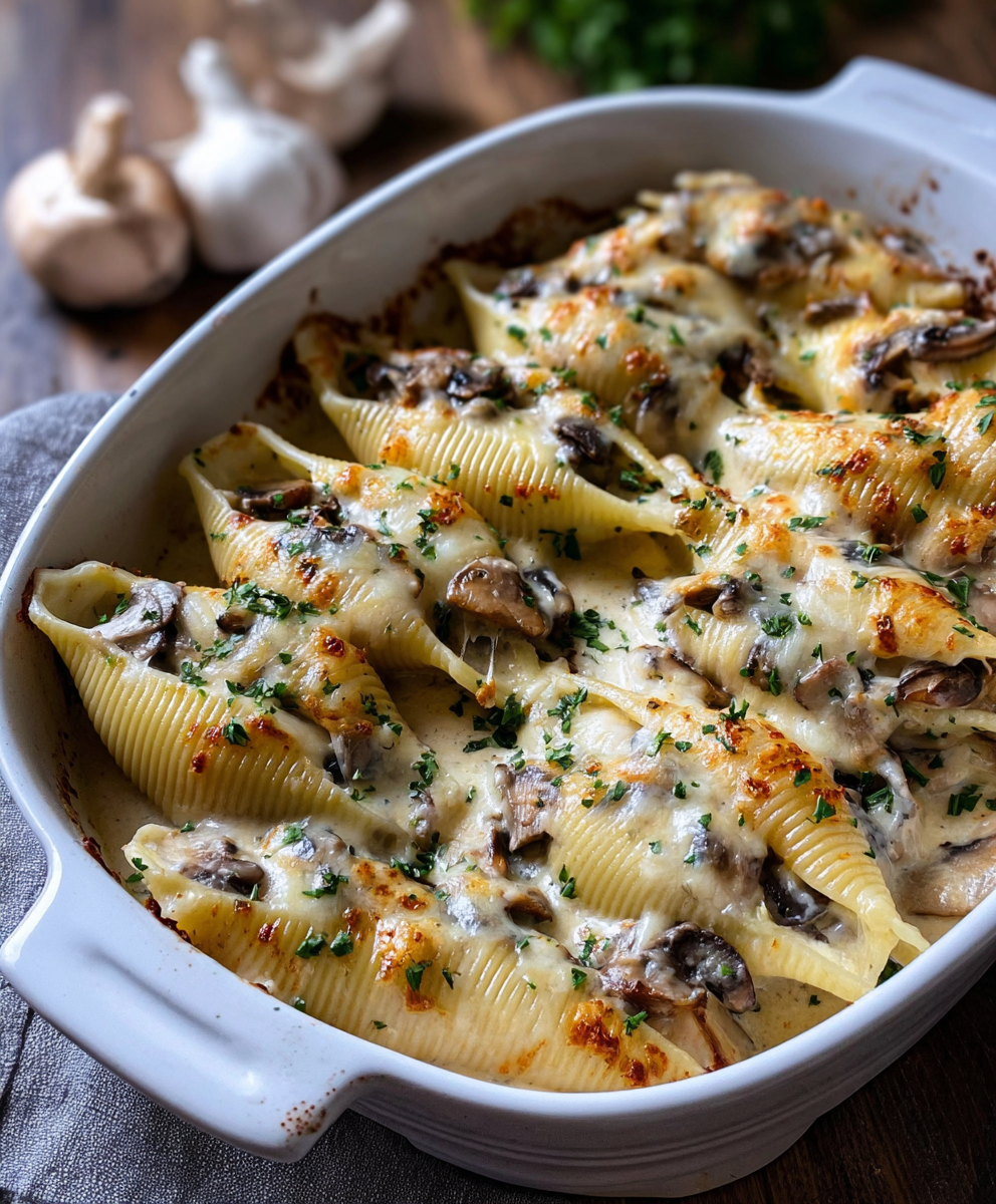Creamy Garlic Mushroom Stuffed Shells: A Savory Comfort Food Delight