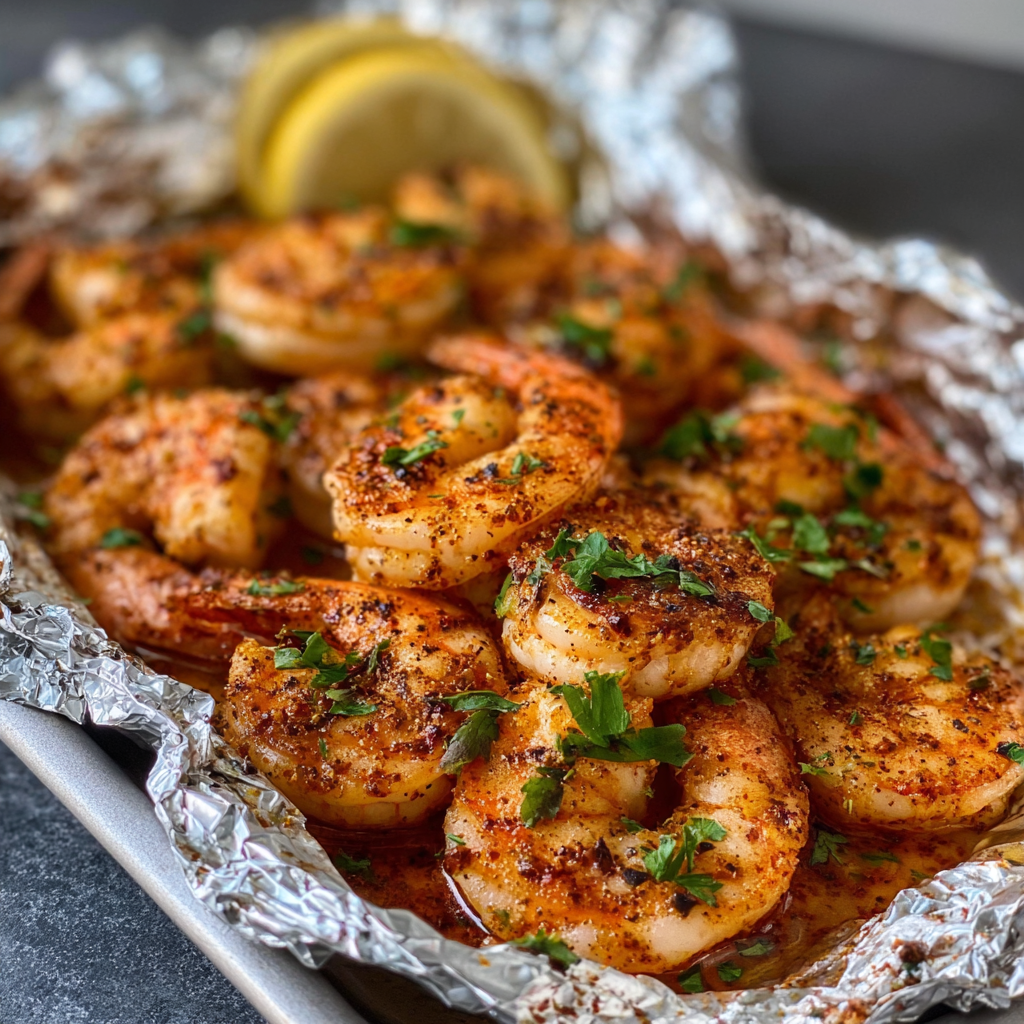 Baked Cajun Shrimp in Foil Packets