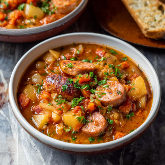 Cozy Sausage Stew (Easy, Hearty & Full of Flavor!)