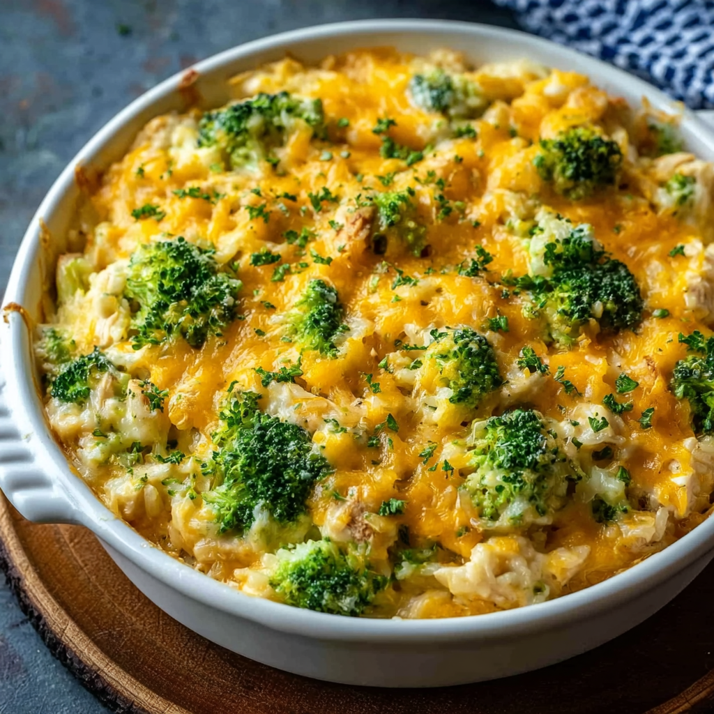 Chicken Broccoli Rice Cheese Casserole