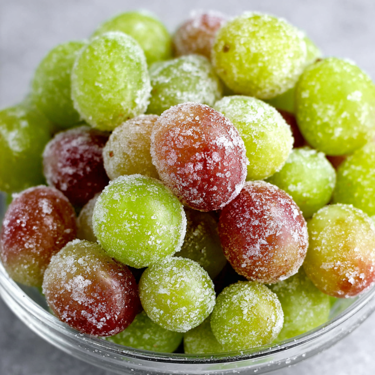 3-Ingredient Frozen Candied Grapes – Healthy Sour Treats