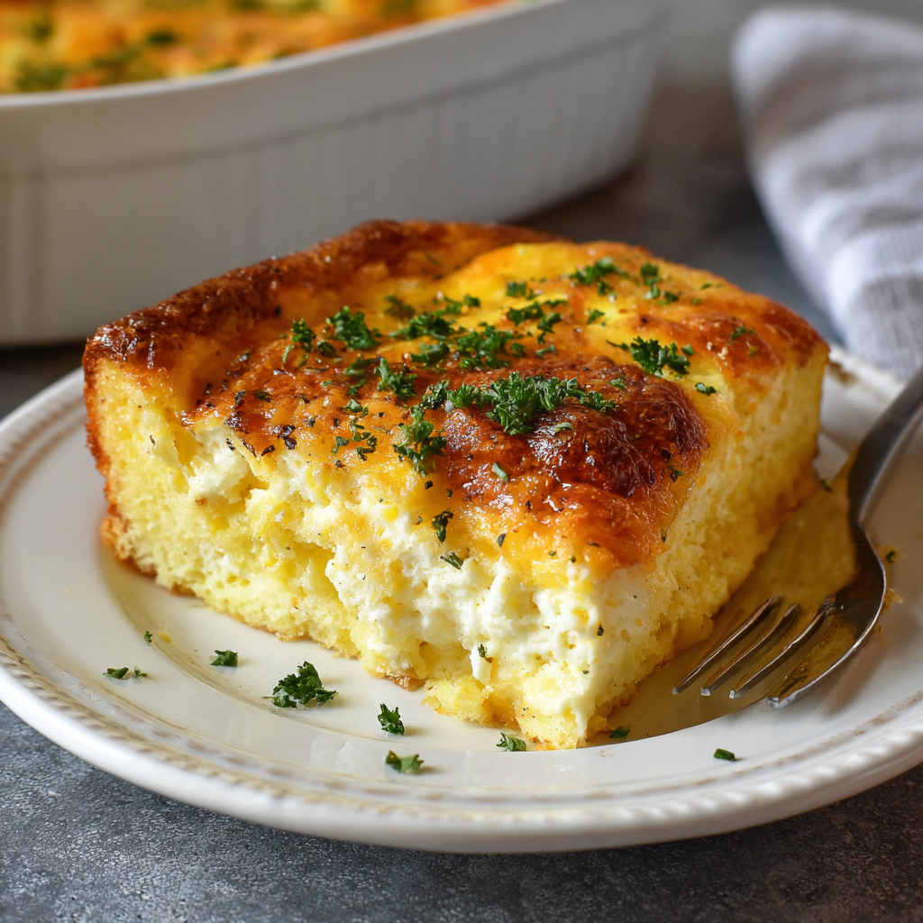Fluffy Cheese and Egg Casserole – Perfect for Breakfast, Brunch, or Dinner