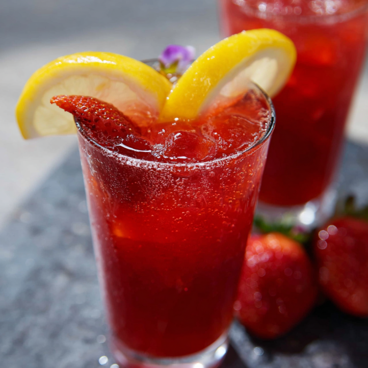 Refreshing Hibiscus Tea Strawberry Lemonade Refresher