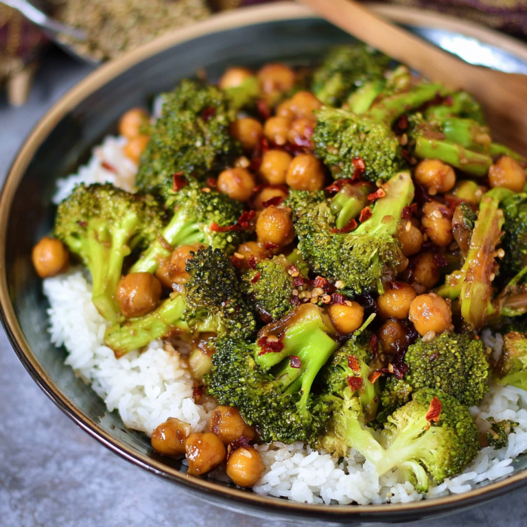 Garlic Broccoli Stir Fry with Chickpeas – Quick, Healthy & Vegan