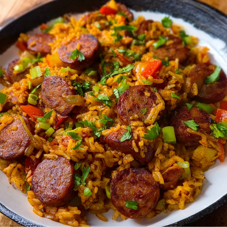 One-Pan Cajun Sausage and Rice Skillet